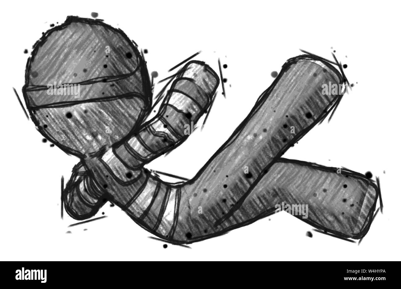 Man falling down drawing Black and White Stock Photos & Images - Alamy