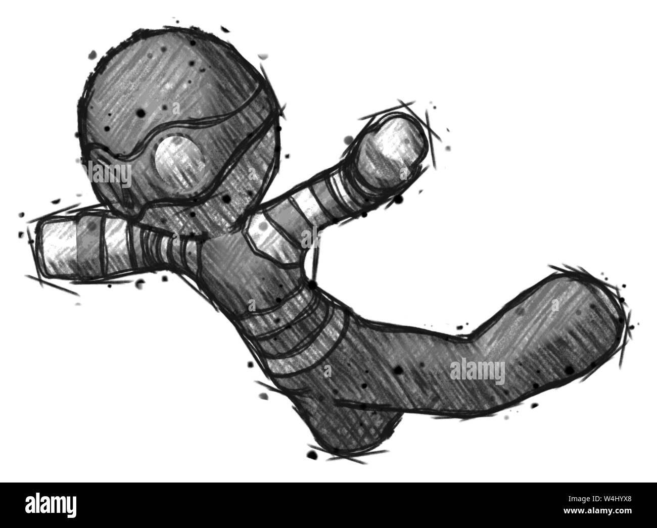 Man falling down drawing Cut Out Stock Images & Pictures - Alamy