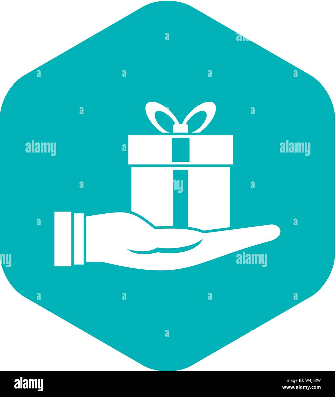 Gift box in hand icon, simple style Stock Vector Image & Art - Alamy
