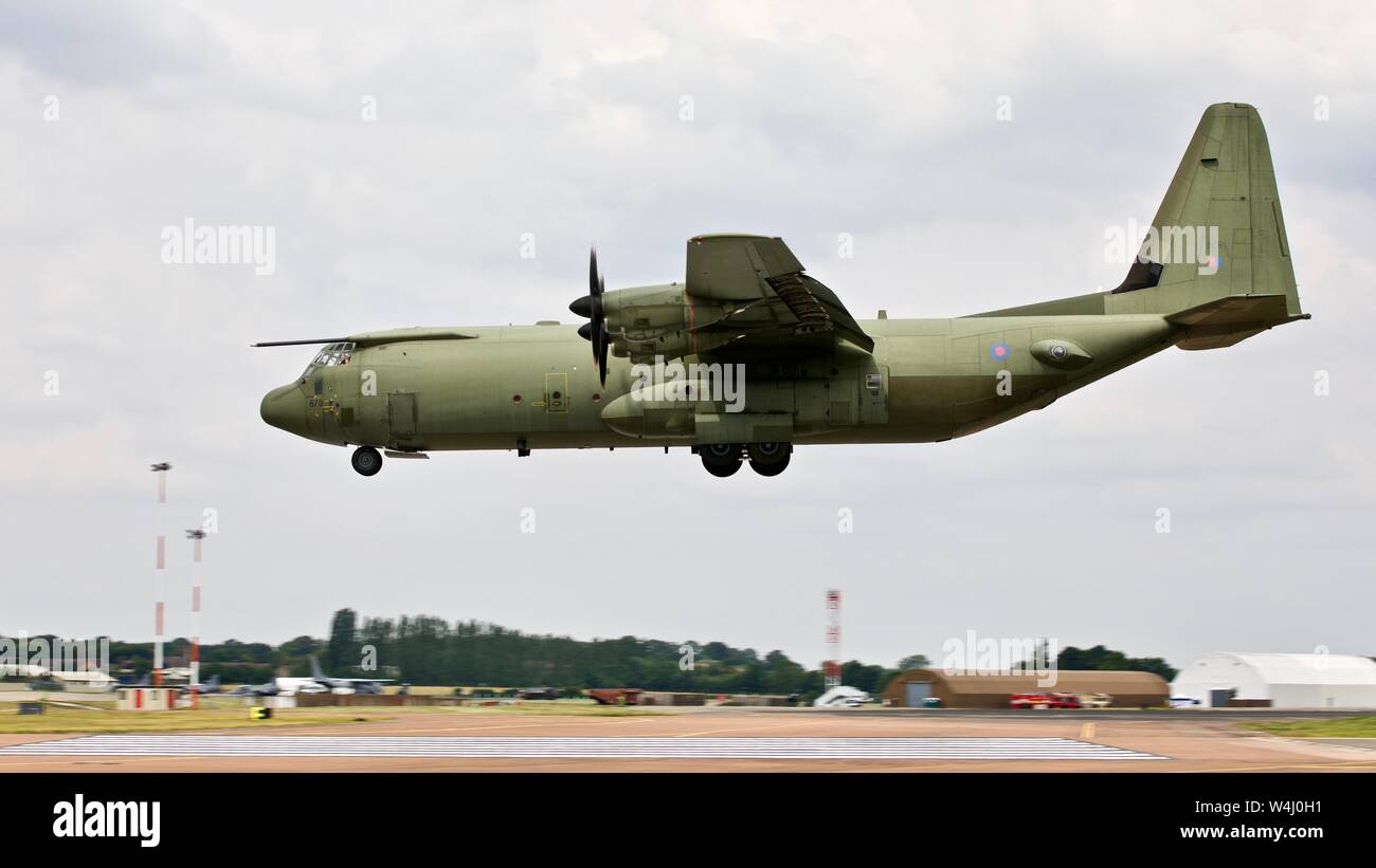 Royal Air Force C-130 Hercules arriving at RAF Fairford for the 2019 ...