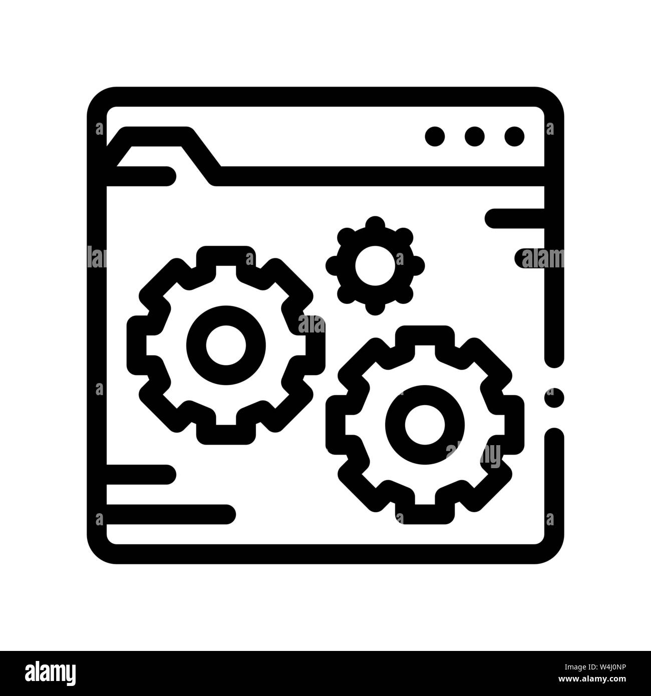 Fixing File Coding System Vector Thin Line Icon Stock Vector Image And Art Alamy