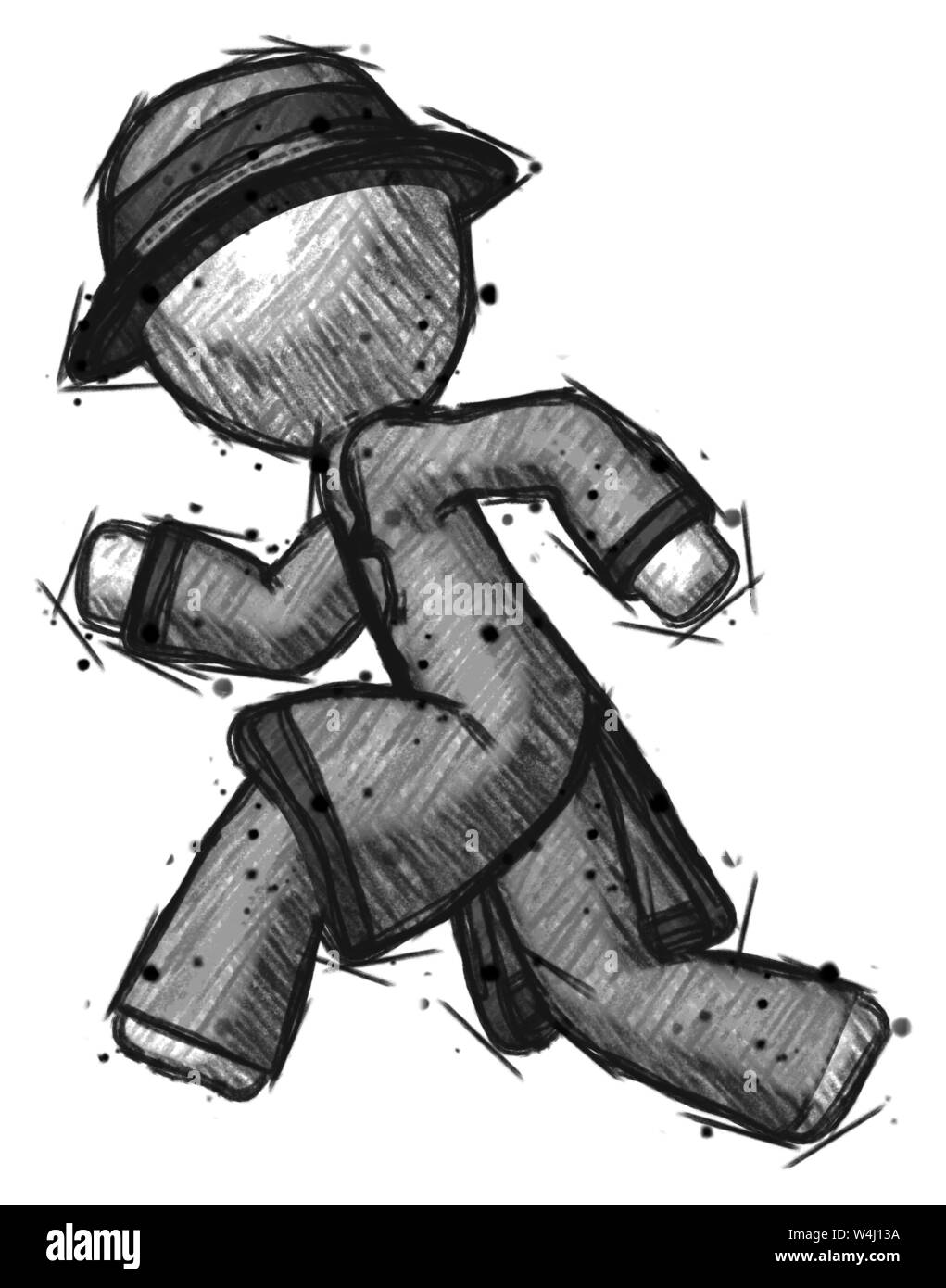Person Running Fast Drawing