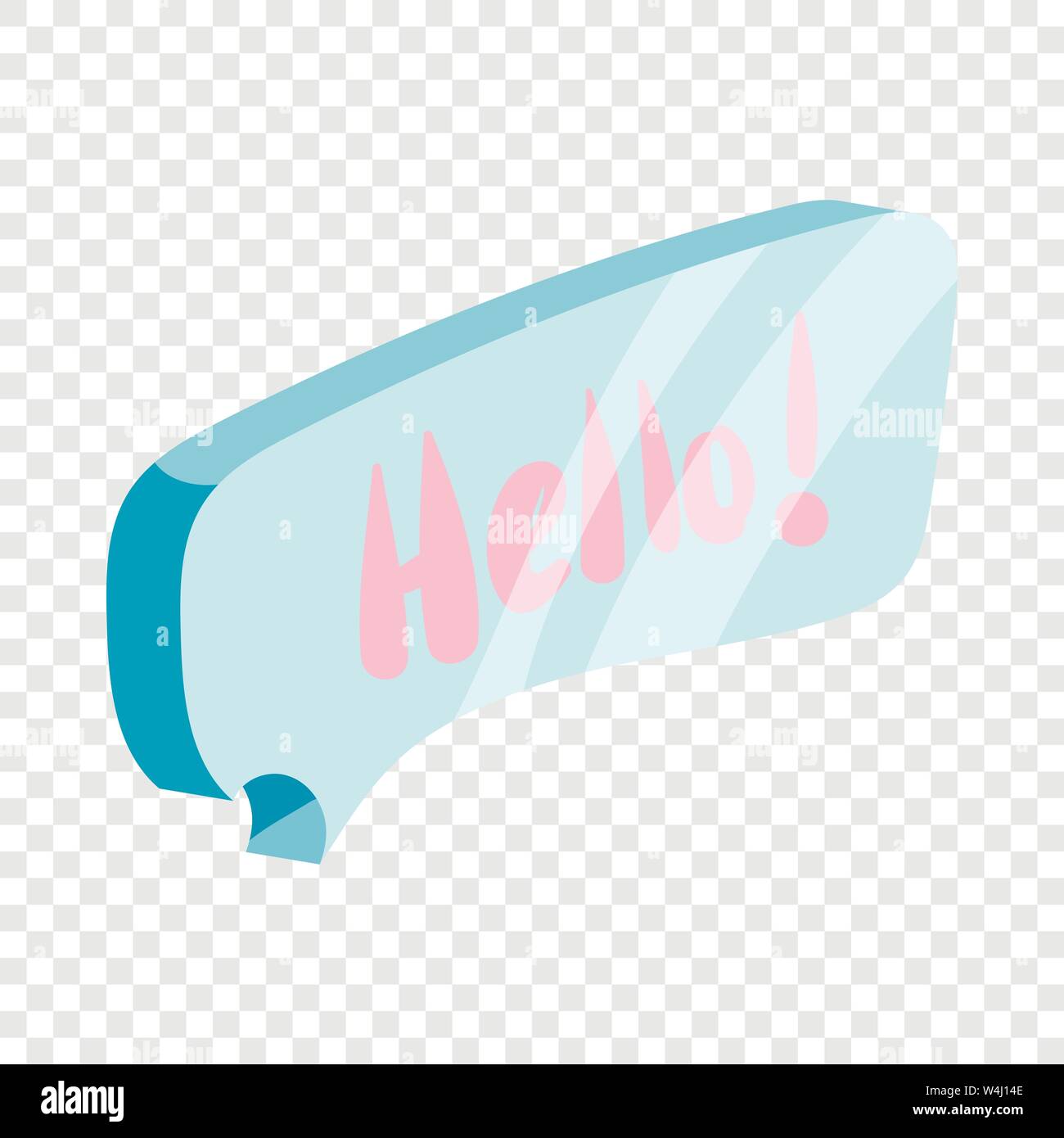 Speech bubble with Hello word icon, cartoon style Stock Vector Image ...