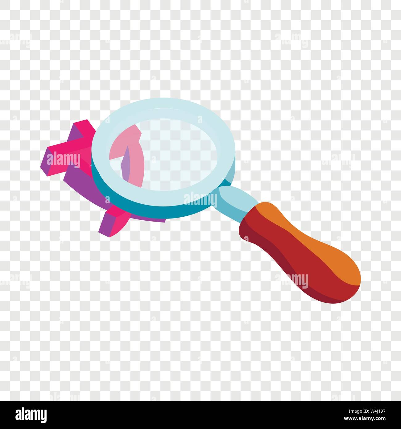 Magnifying glass over Japan letter icon Stock Vector Image & Art - Alamy