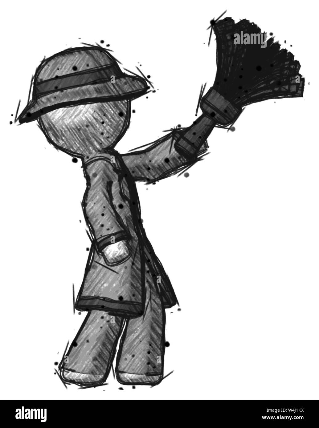 Dusting drawing Cut Out Stock Images & Pictures - Alamy