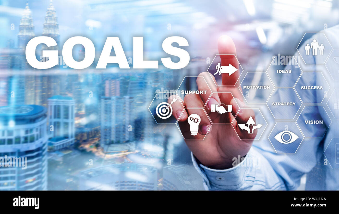 Target Goals Expectations Achievement Graphic Concept. Business ...