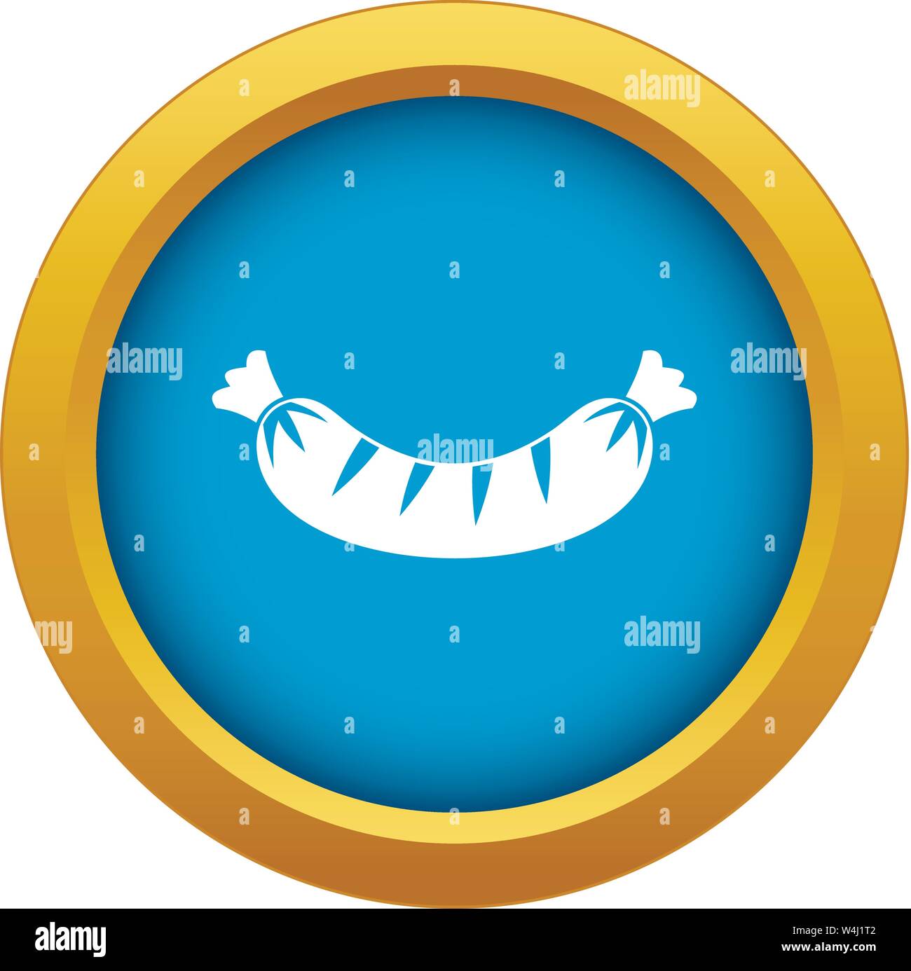 Grilled sausage icon blue vector isolated Stock Vector Image & Art - Alamy