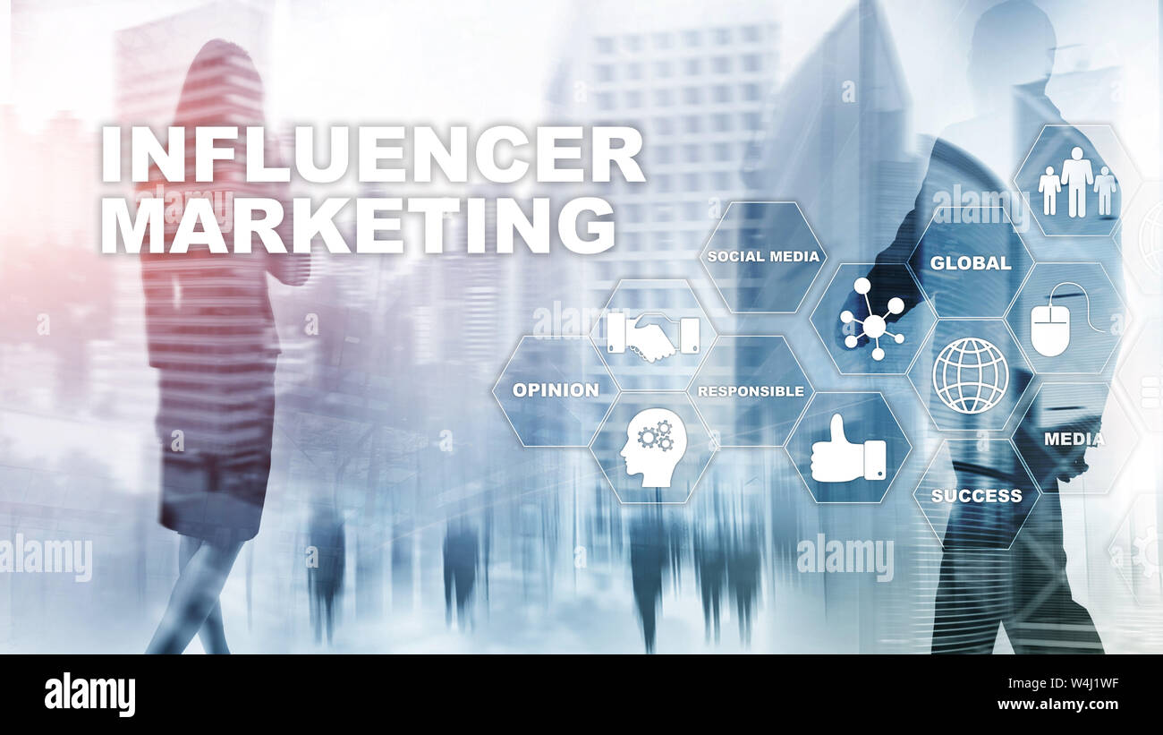 Influencer word abstract in hi-res stock photography and images - Alamy