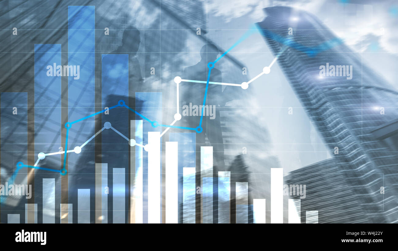 Financial growth graph. Sales increase, marketing strategy concept ...