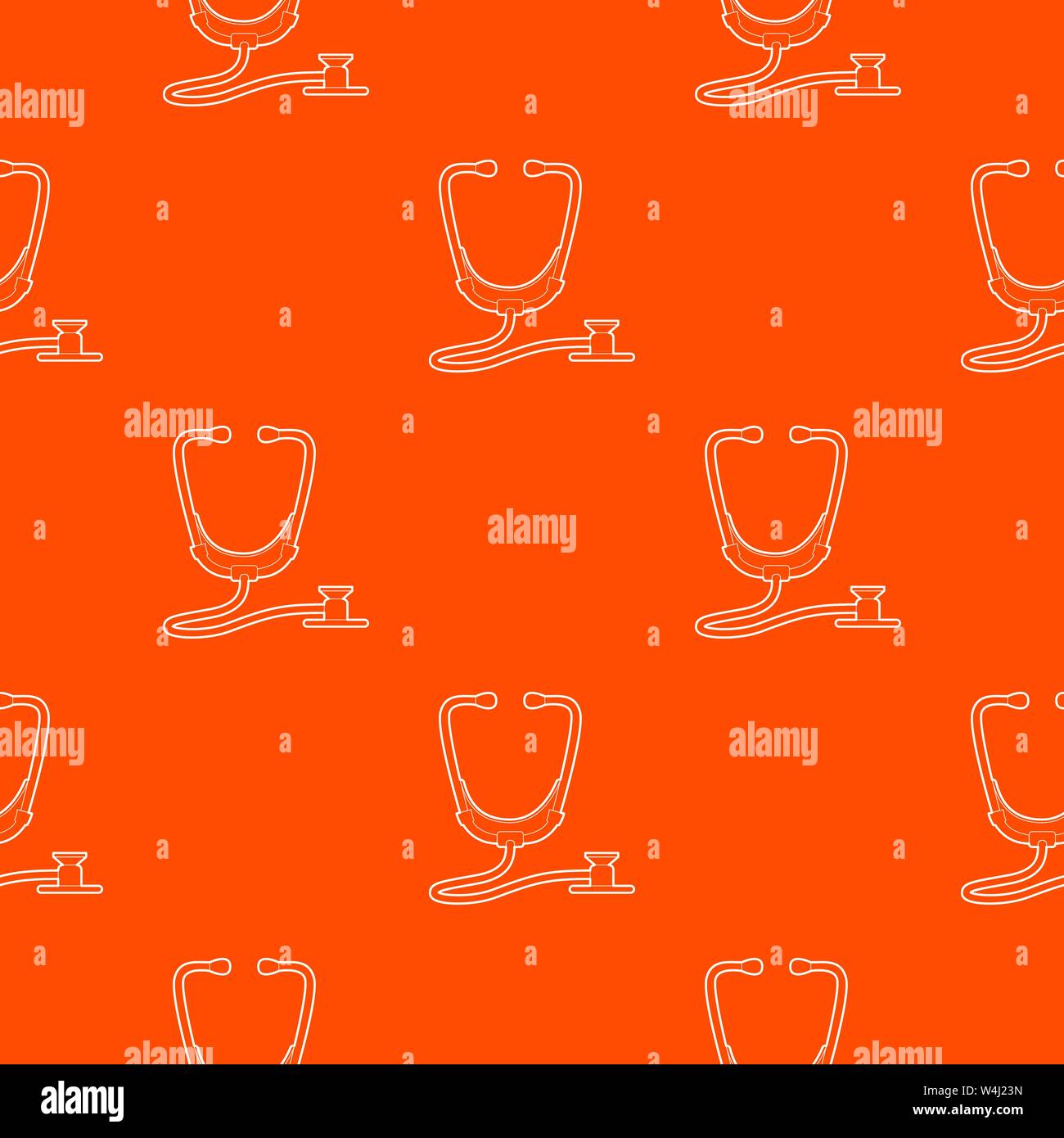 Stethoscope pattern vector orange Stock Vector Image & Art - Alamy