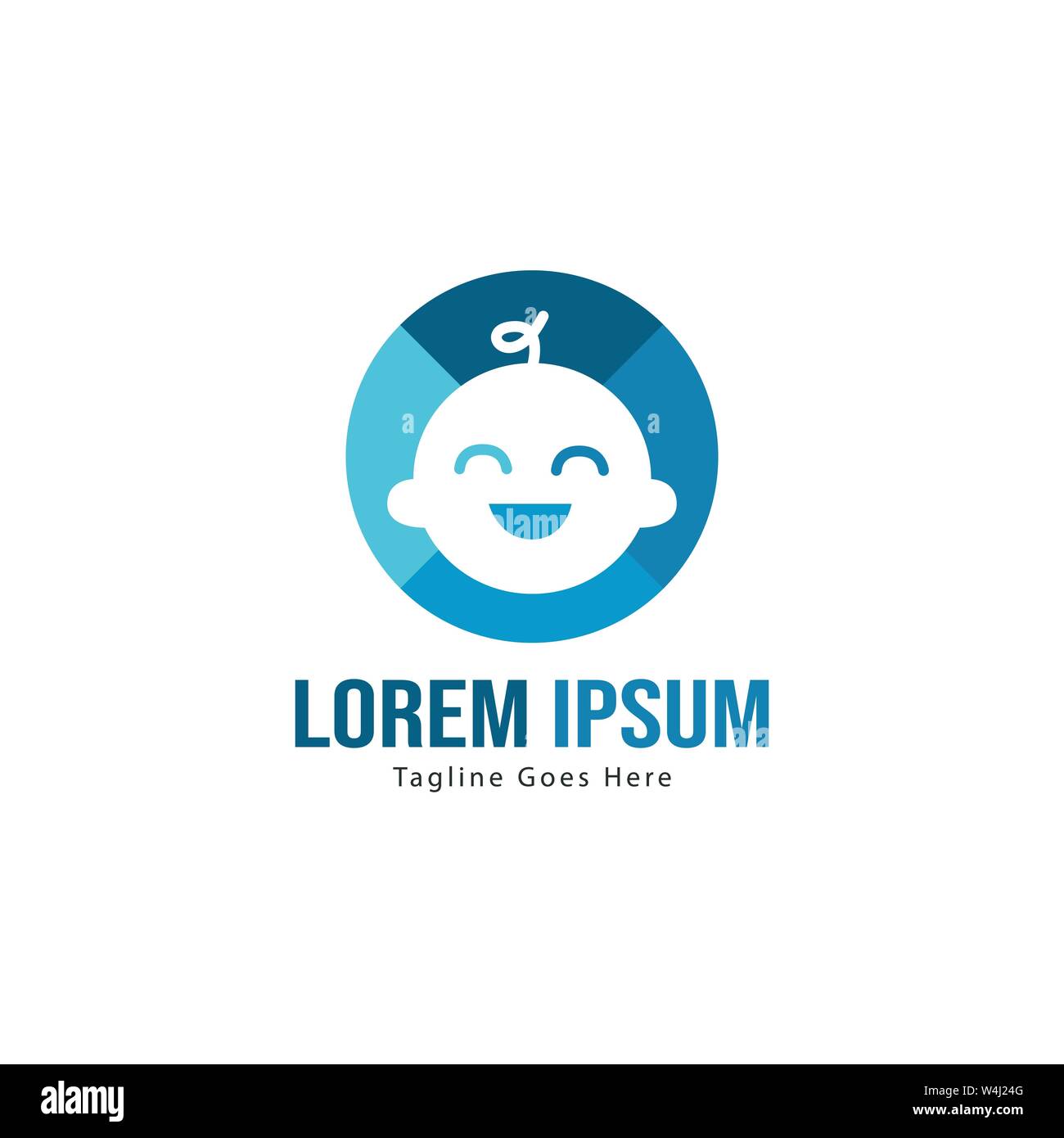 Baby logo template design. Minimalist baby logo with modern frame ...