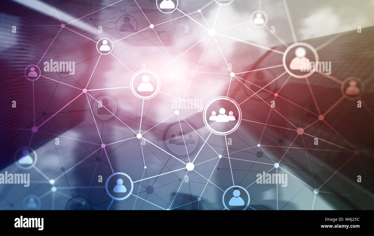 Double exposure people network structure HR - Human resources ...
