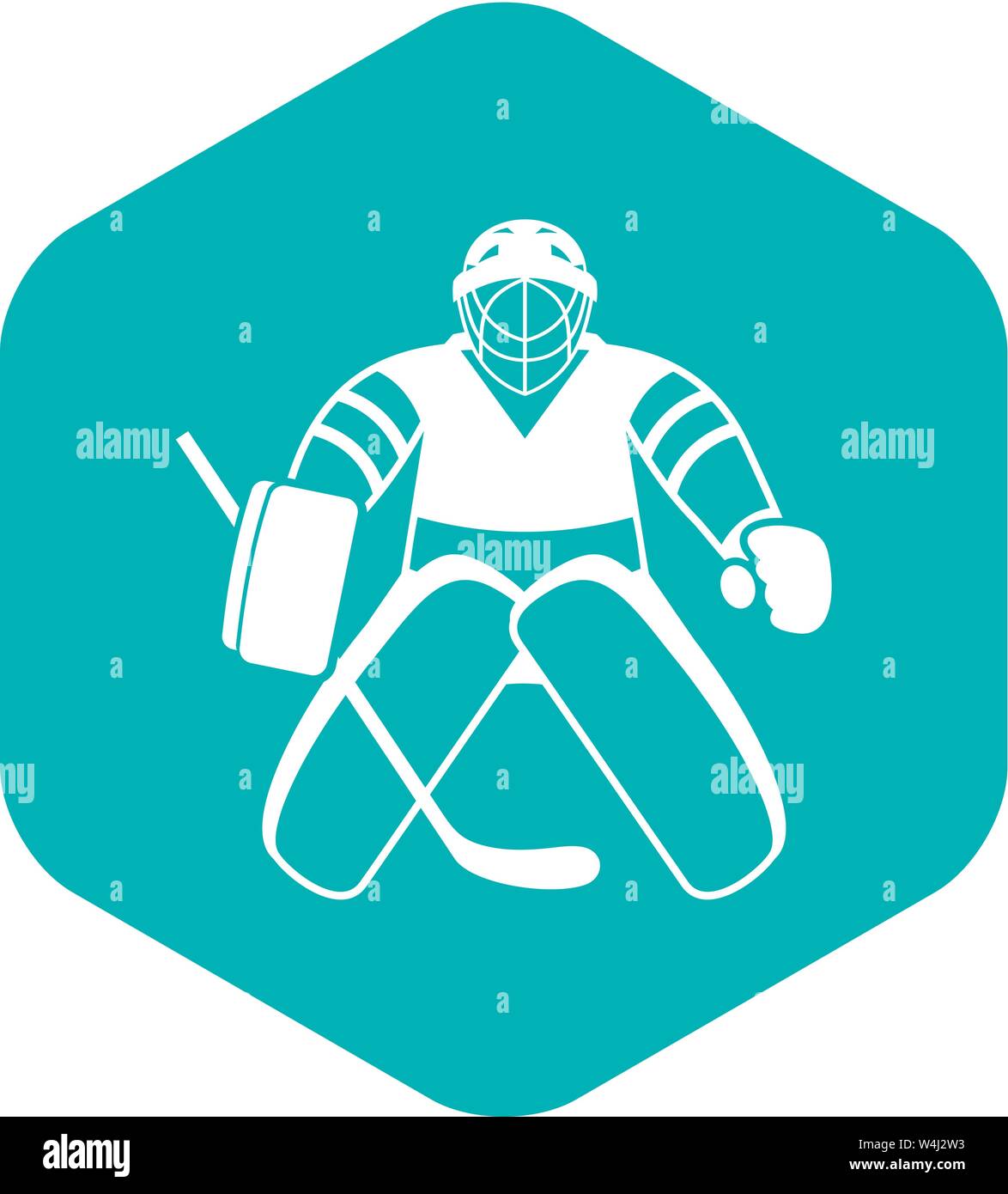 Hockey goalkeeper icon, simple style Stock Vector Image & Art - Alamy
