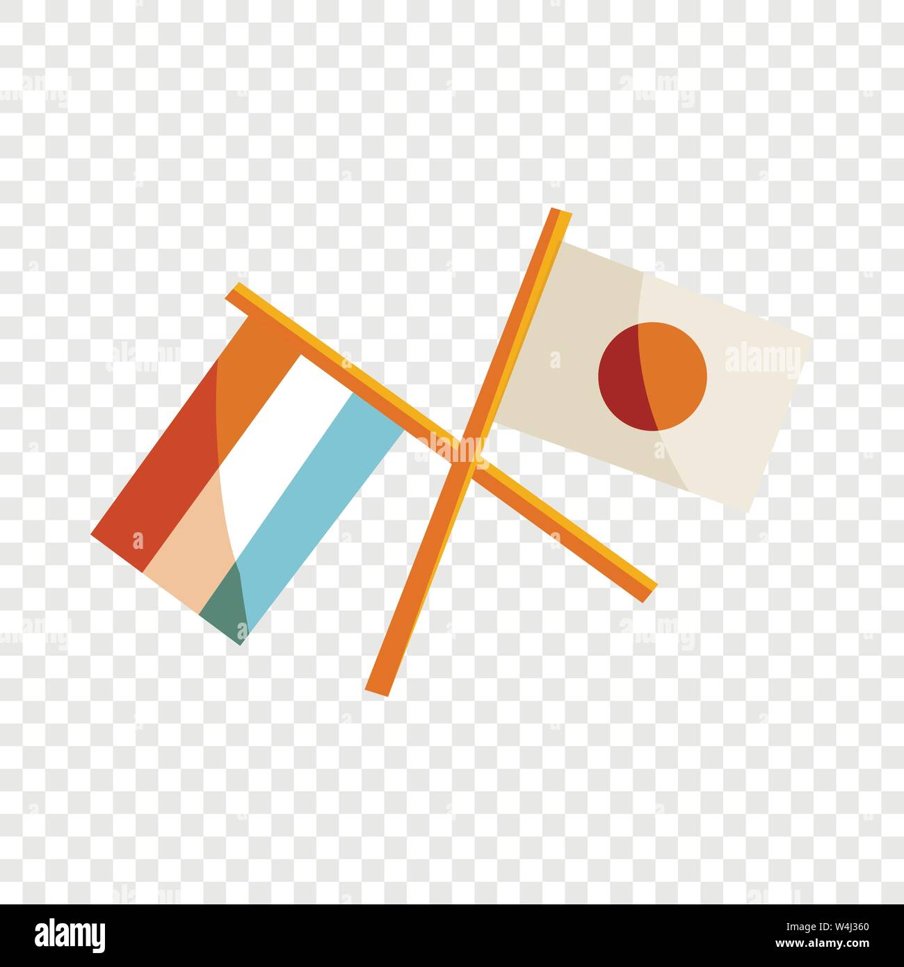 Japan and Netherlands flags icon, cartoon style Stock Vector Image ...