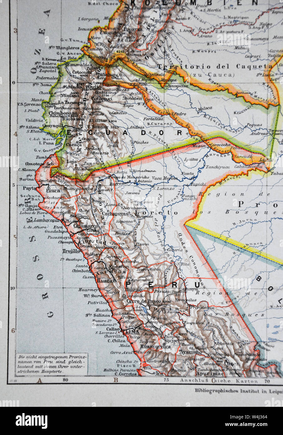 1900 Meyer Map Stock Photo - Alamy