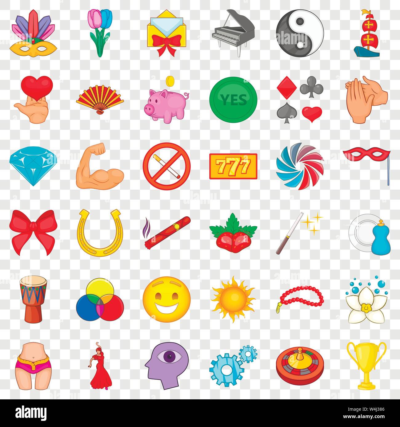 Advantage icons set, cartoon style Stock Vector Image & Art - Alamy