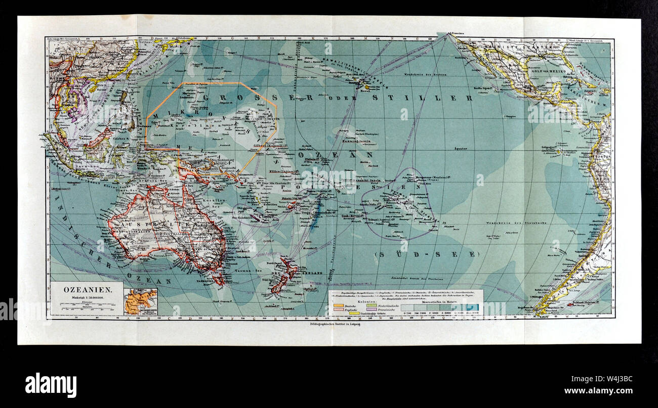 1900 Meyer Map Stock Photo - Alamy