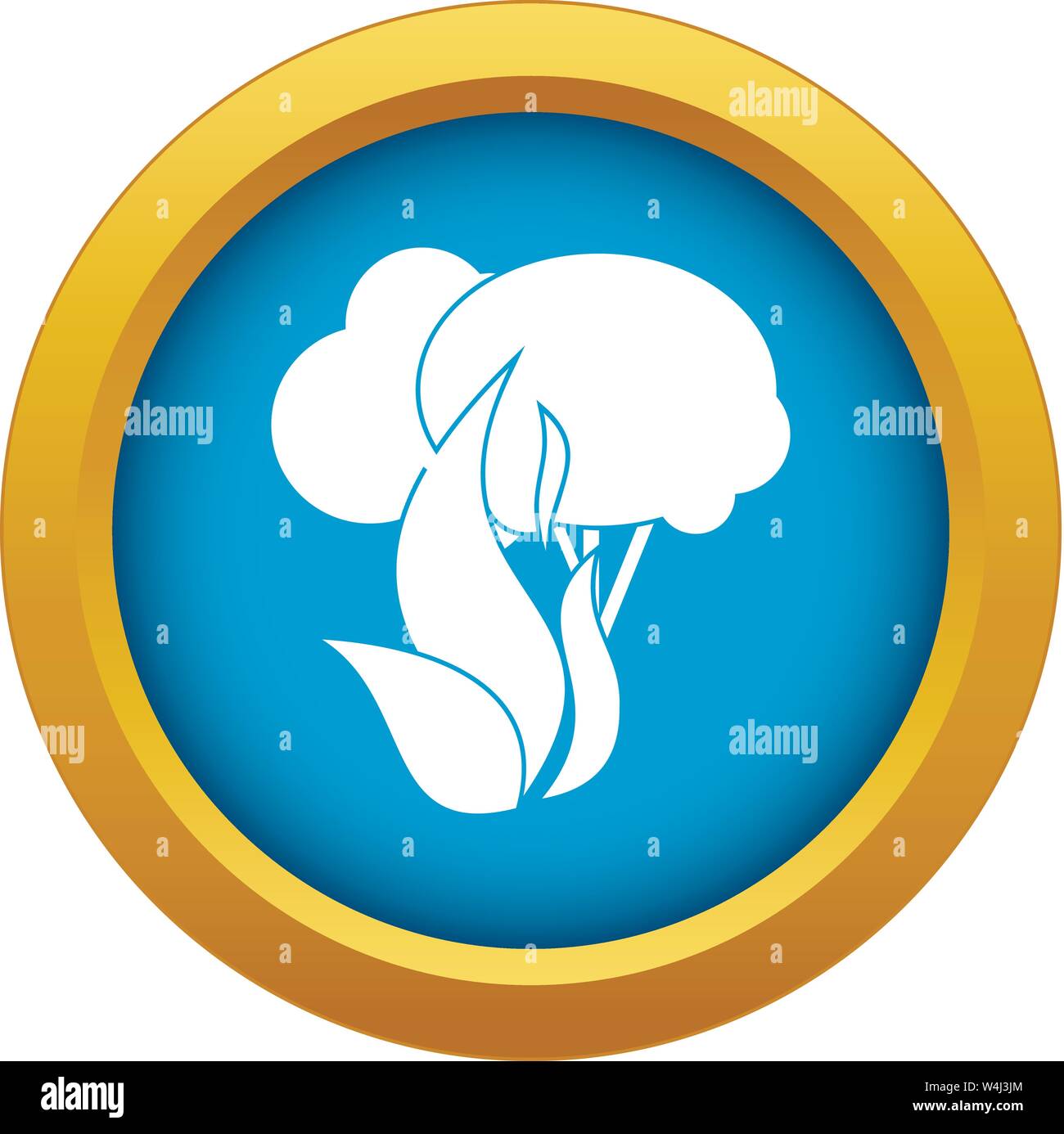 Burning forest trees icon blue vector isolated Stock Vector Image & Art ...