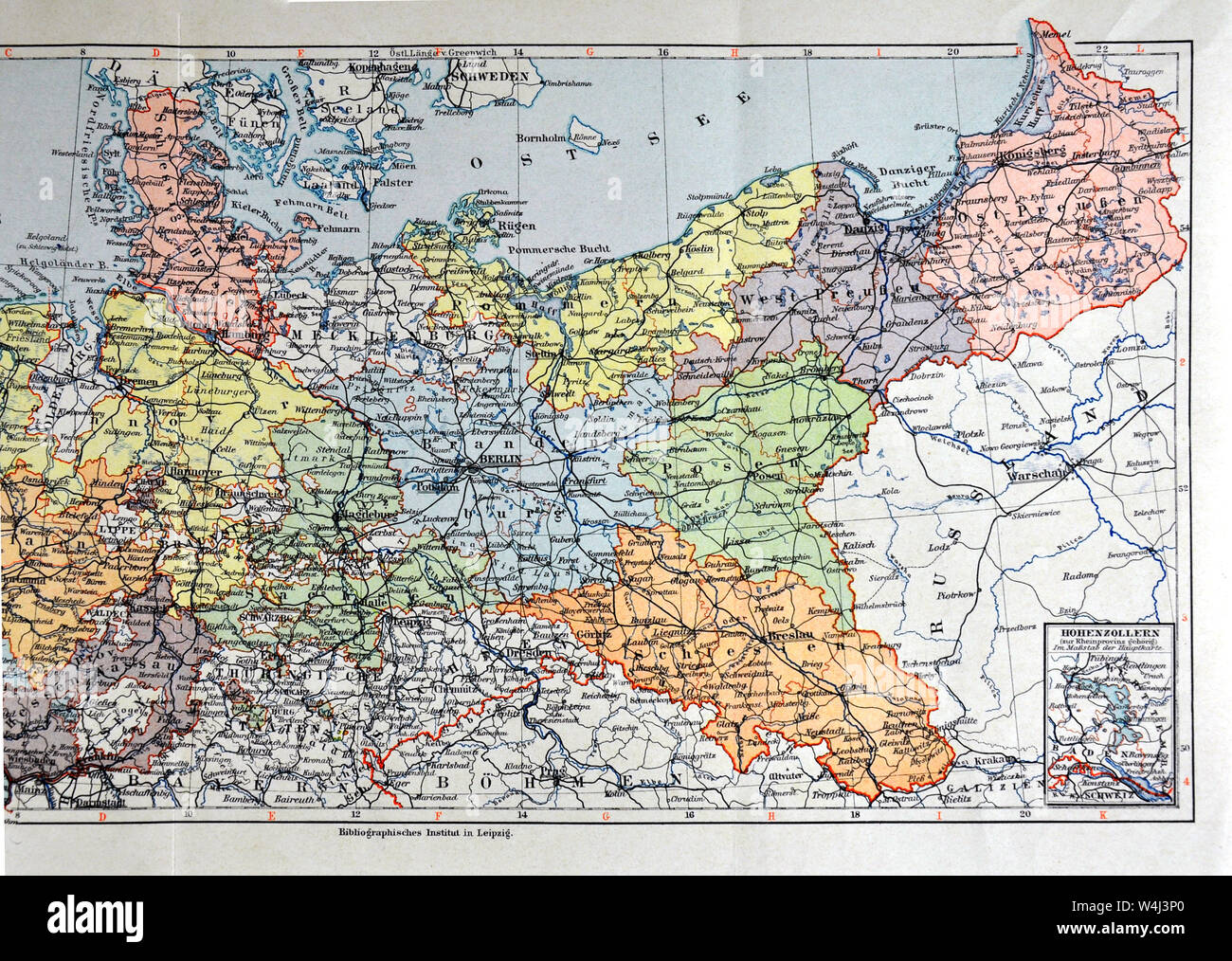 Germany map 1900 hi-res stock photography and images - Alamy