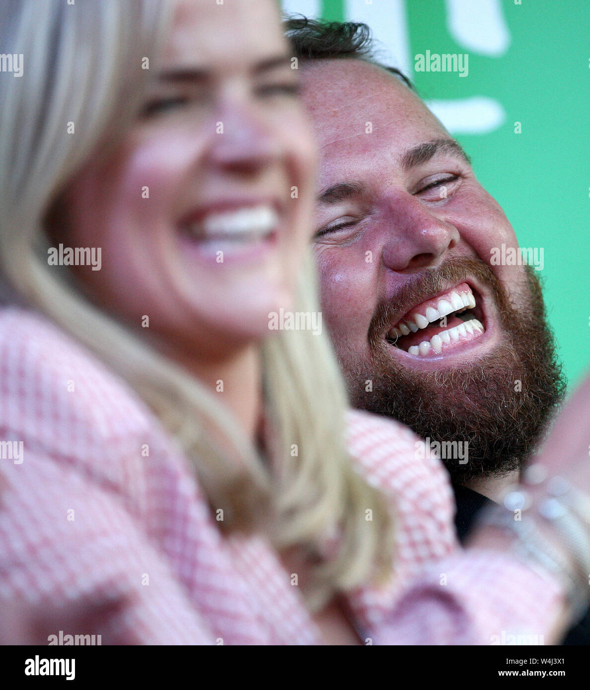 Shane Lowry and his wife Wendy Honner during the homecoming event at ...