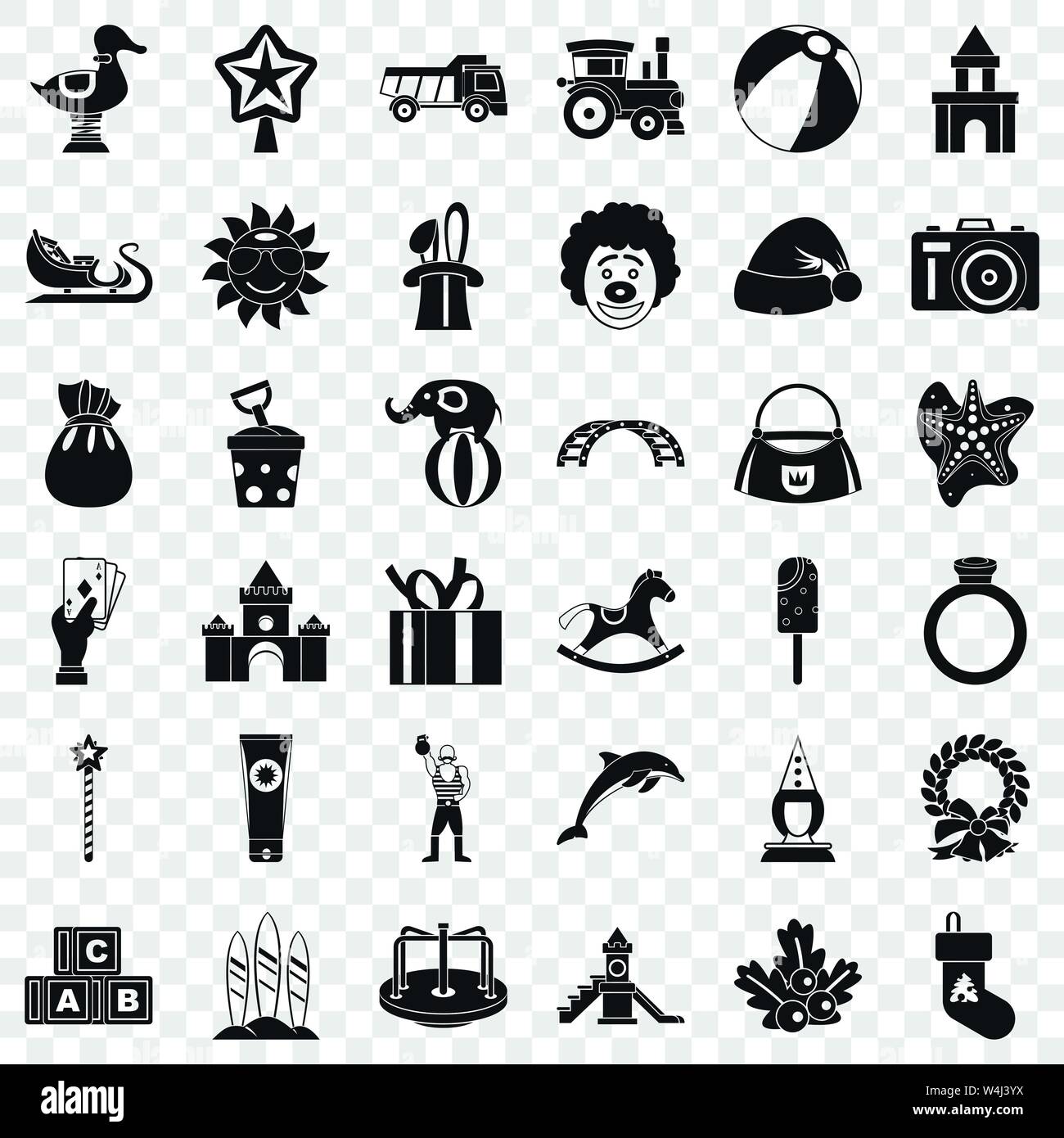 Toy icons set, simple style Stock Vector Image & Art - Alamy