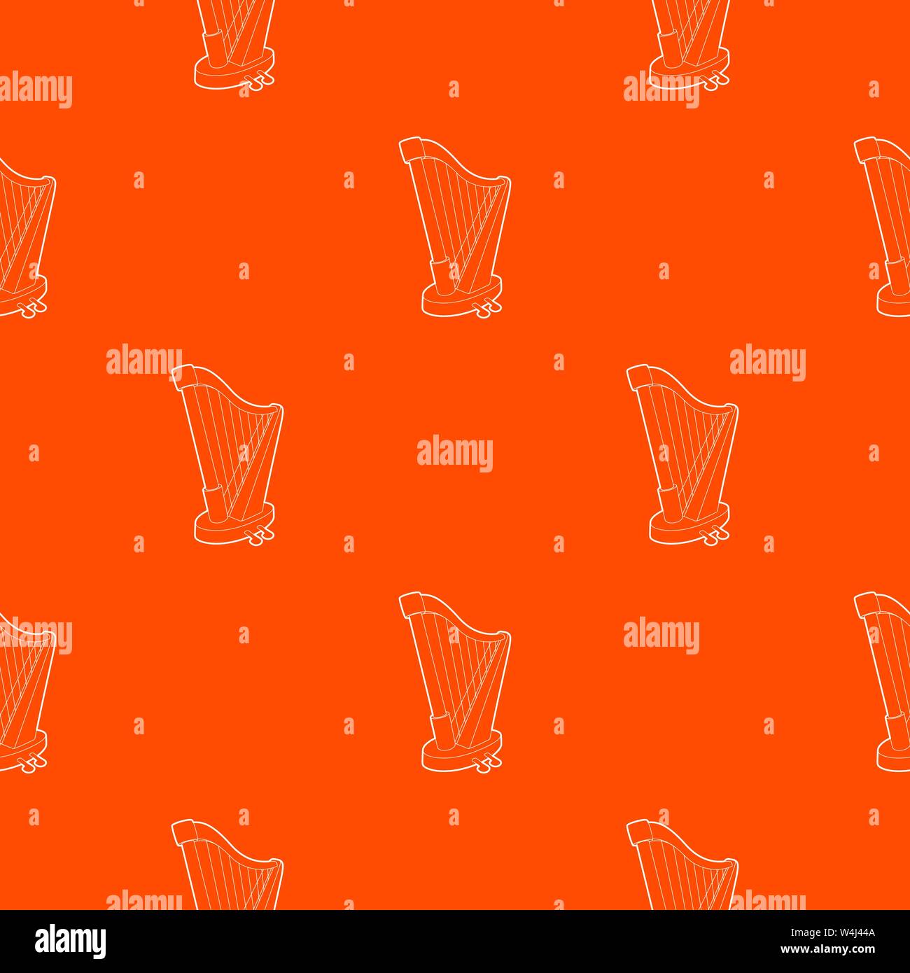 Harp pattern vector orange Stock Vector Image & Art - Alamy
