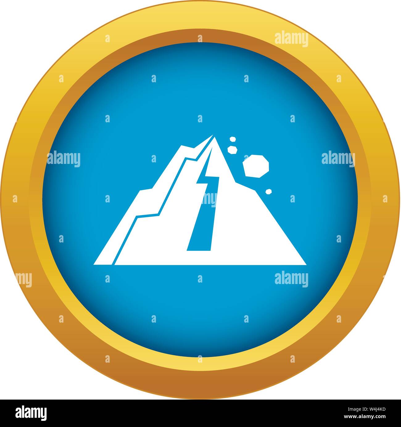 Rockfall icon blue vector isolated Stock Vector Image & Art - Alamy