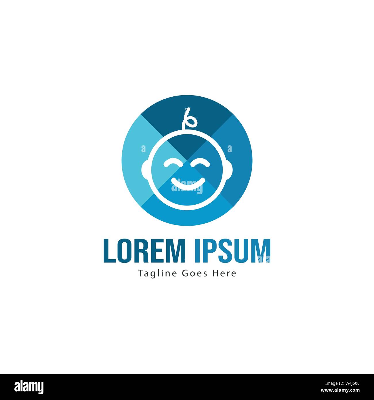 Baby logo template design. Minimalist baby logo with modern frame ...