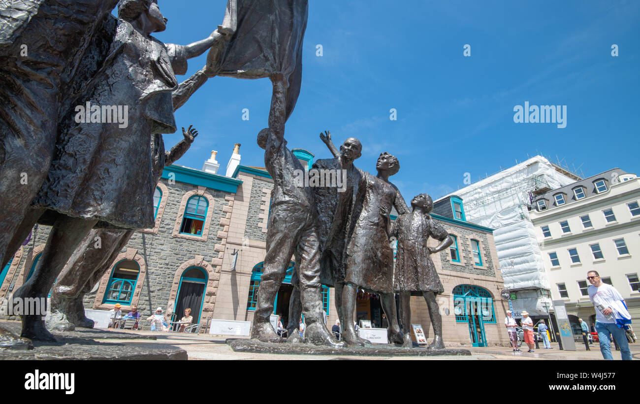 Liberation Square, St Helier, Jersey, Channel Islands Stock Photo - Alamy