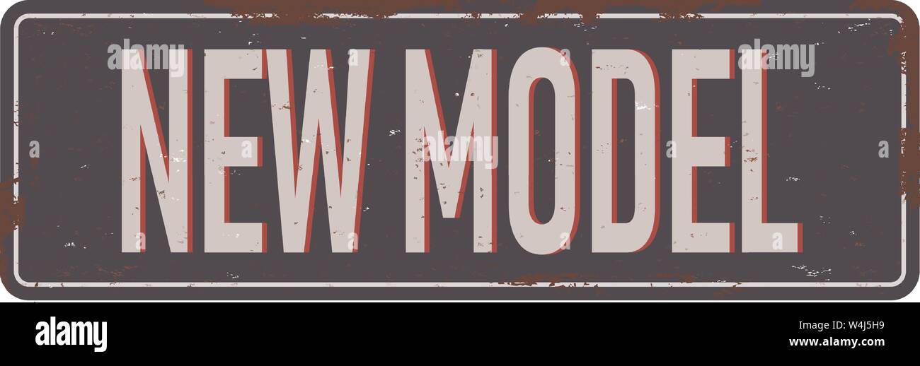 New Model Vintage blank rusted metal sign Vector Illustration on white ...