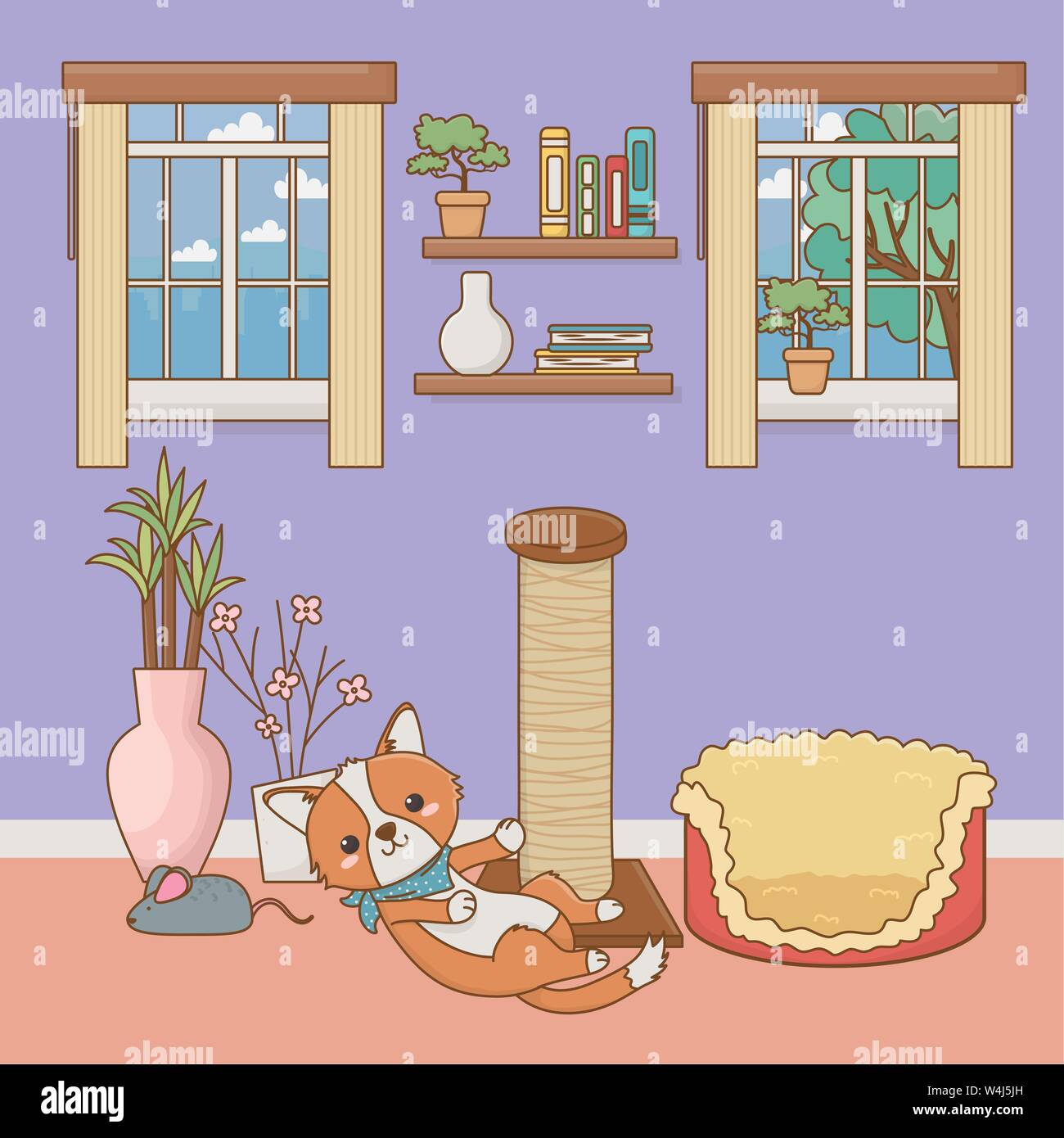 Dog cartoon design, Mascot pet animal nature cute and puppy theme ...