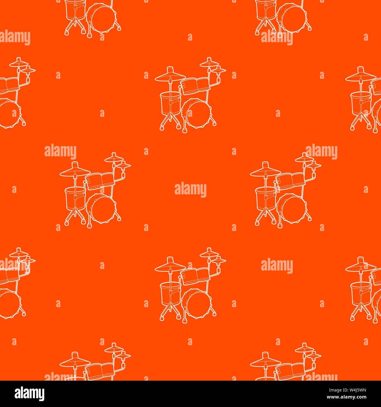 Drum pattern vector orange Stock Vector Image & Art - Alamy