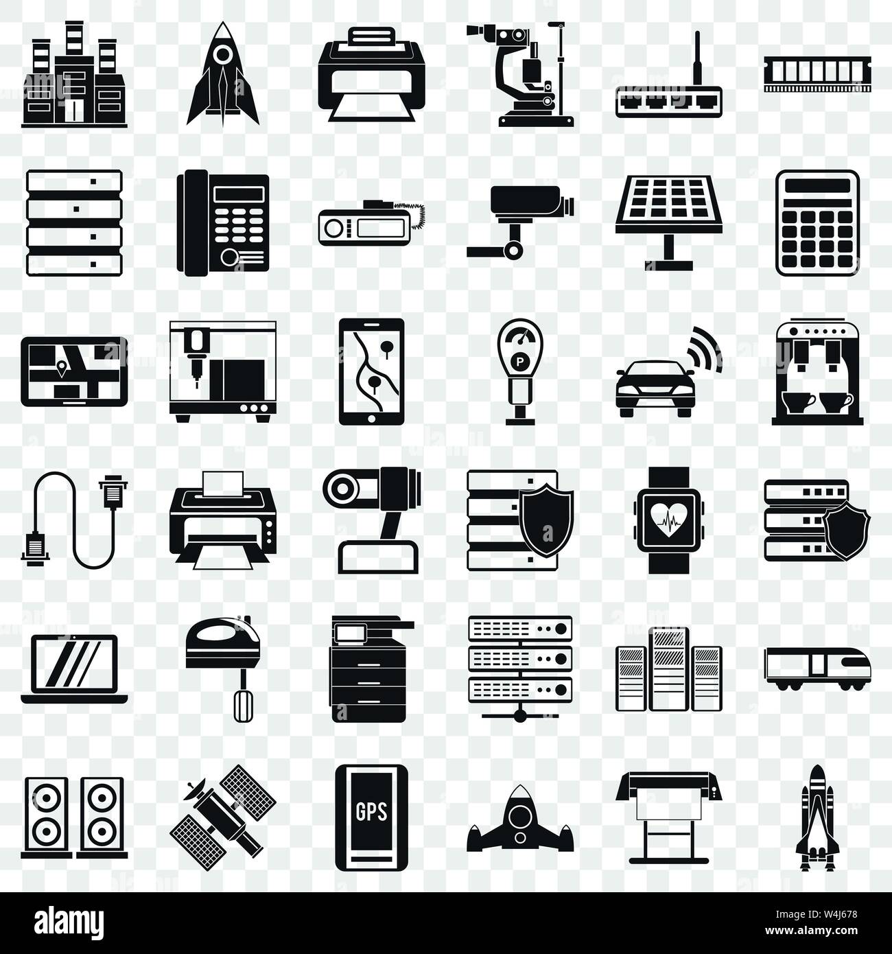 Calculator icons set, simple style Stock Vector Image & Art - Alamy