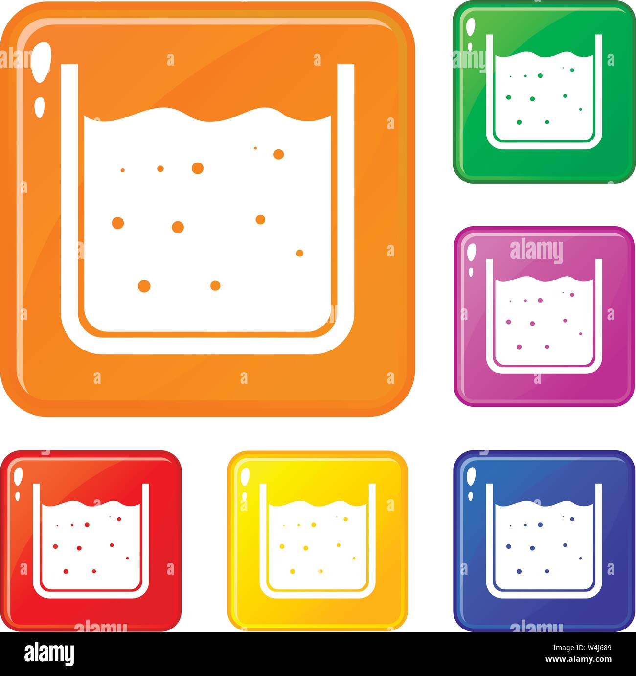 Beaker filled liquid icon Cut Out Stock Images & Pictures - Alamy