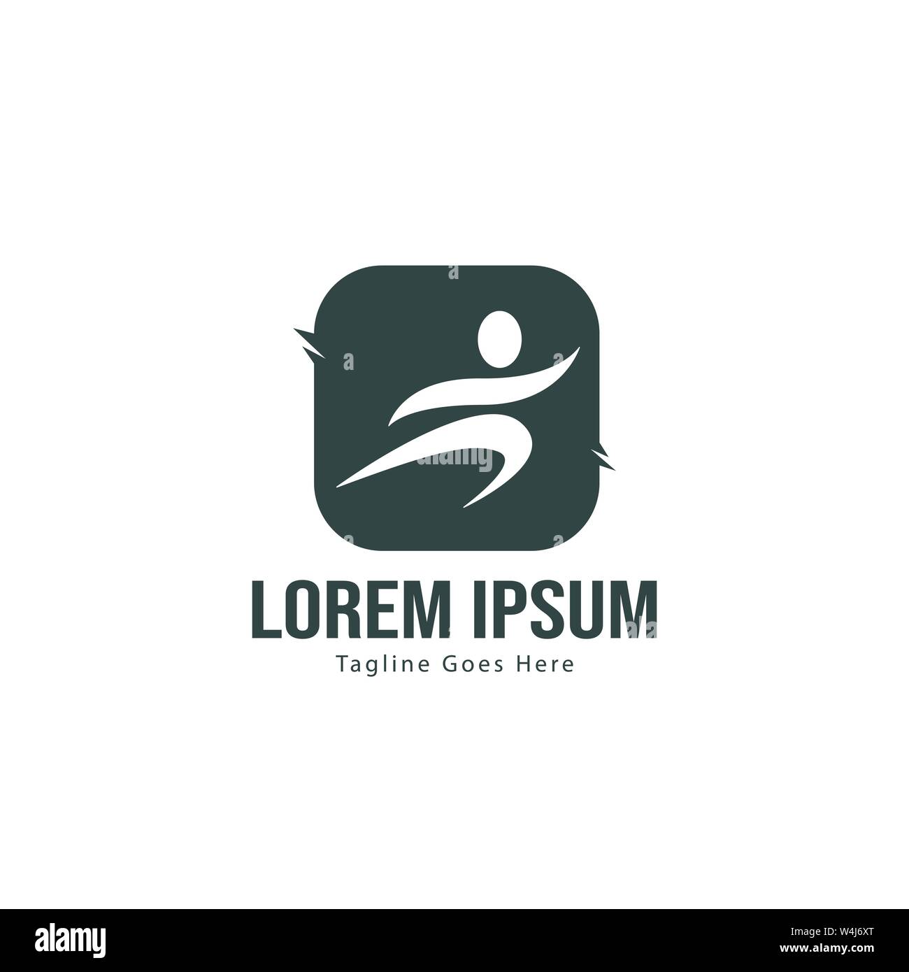 Athletic logo template design. Minimalist Athletic logo with modern ...