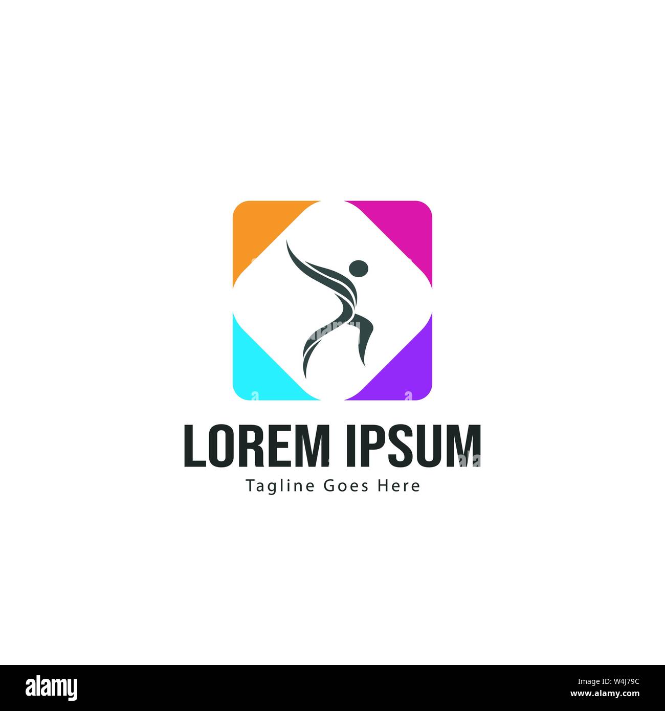 Athletic logo template design. Minimalist Athletic logo with modern ...
