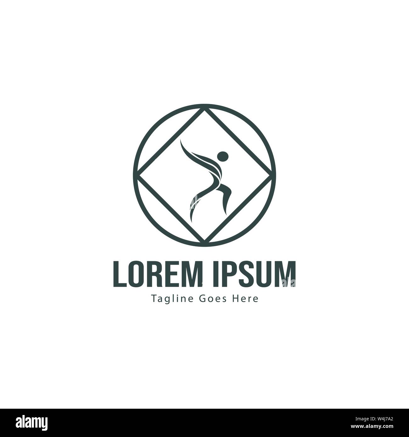 Athletic logo template design. Minimalist Athletic logo with modern ...