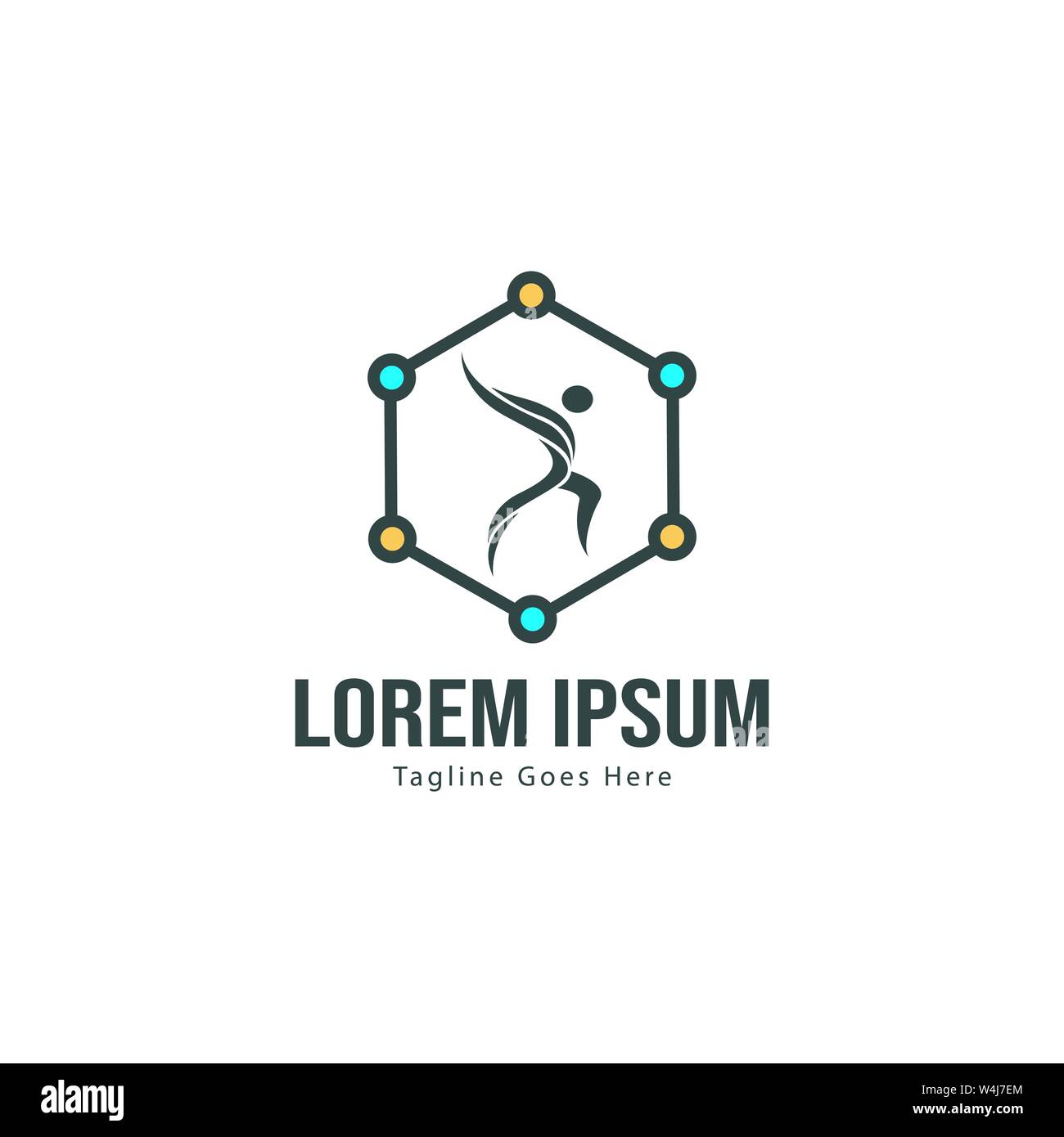Athletic logo template design. Minimalist Athletic logo with modern ...