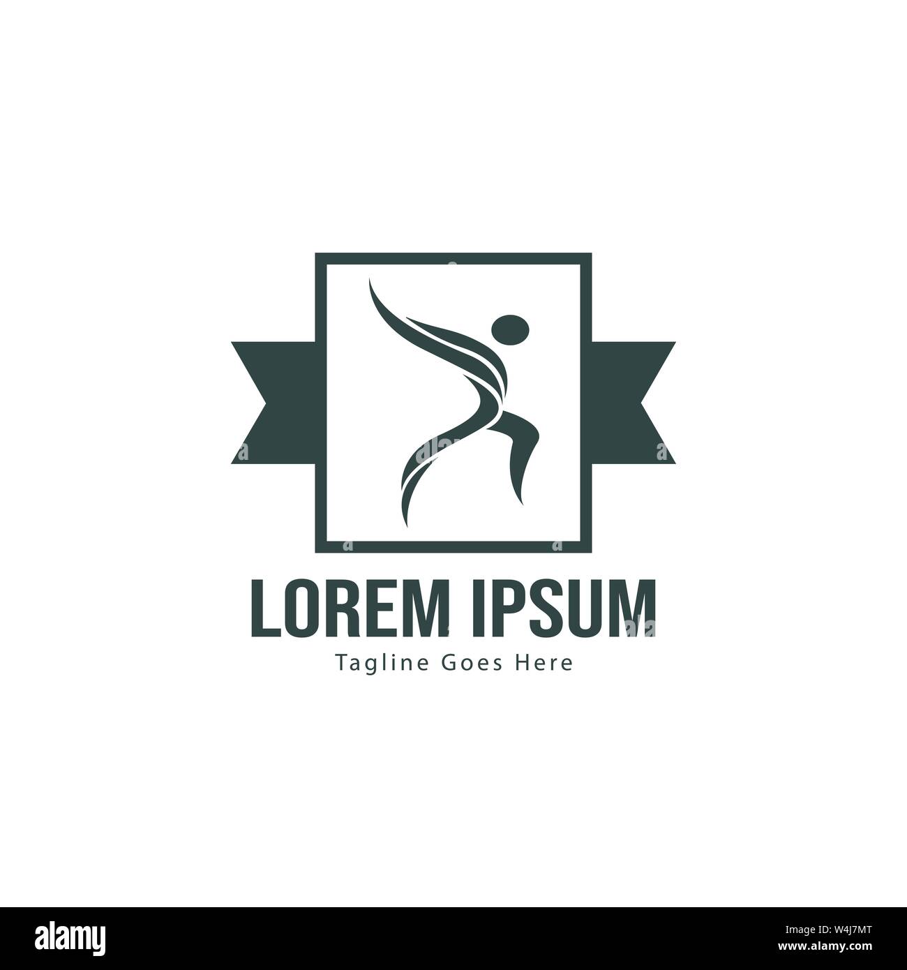 Athletic logo template design. Minimalist Athletic logo with modern ...
