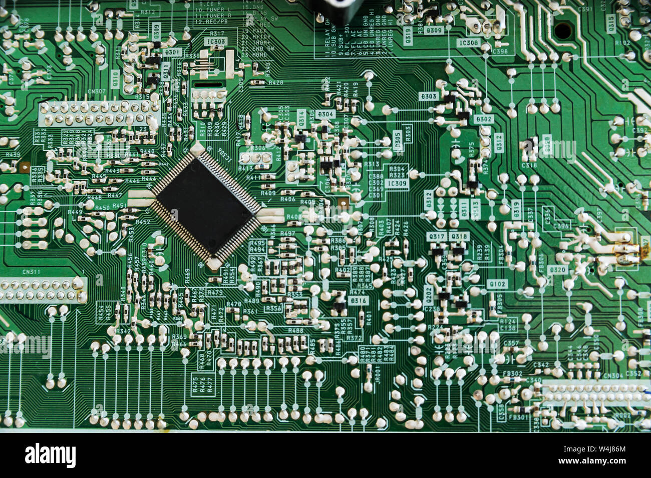 Electronic boards of the control unit of the music system Stock Photo ...