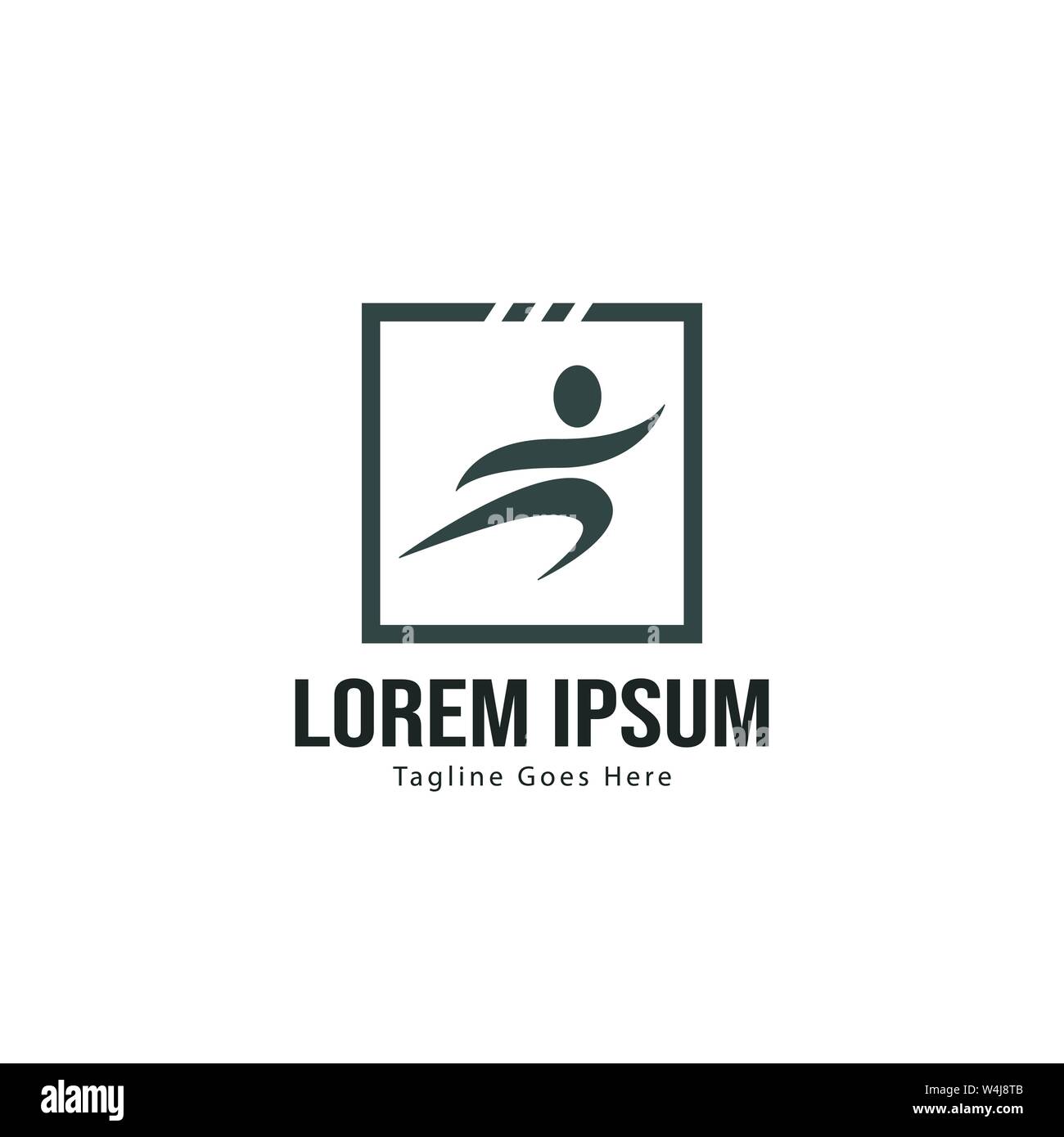 Athletic logo template design. Minimalist Athletic logo with modern ...