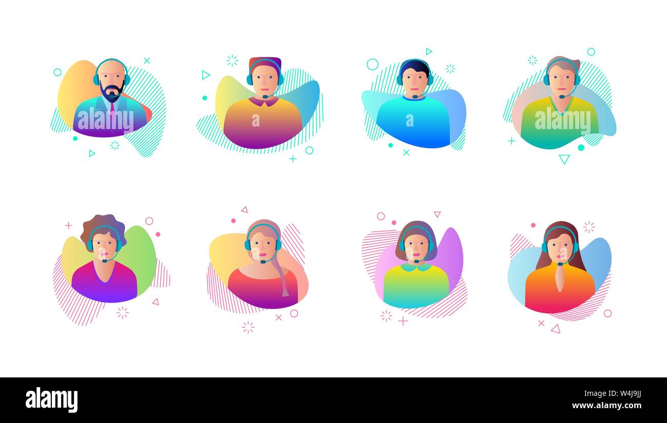 Phone call communication agent Cut Out Stock Images & Pictures - Alamy