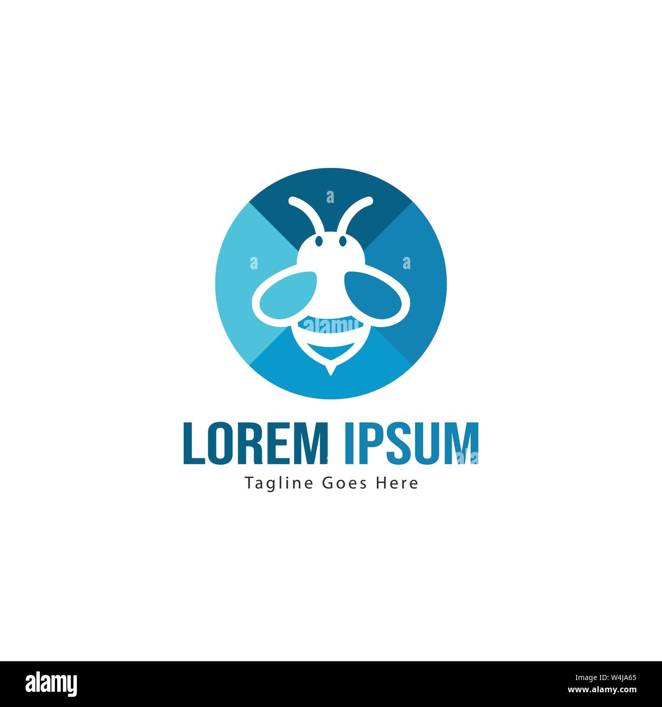 Bee logo template design. Minimalist bee logo with modern frame vector ...