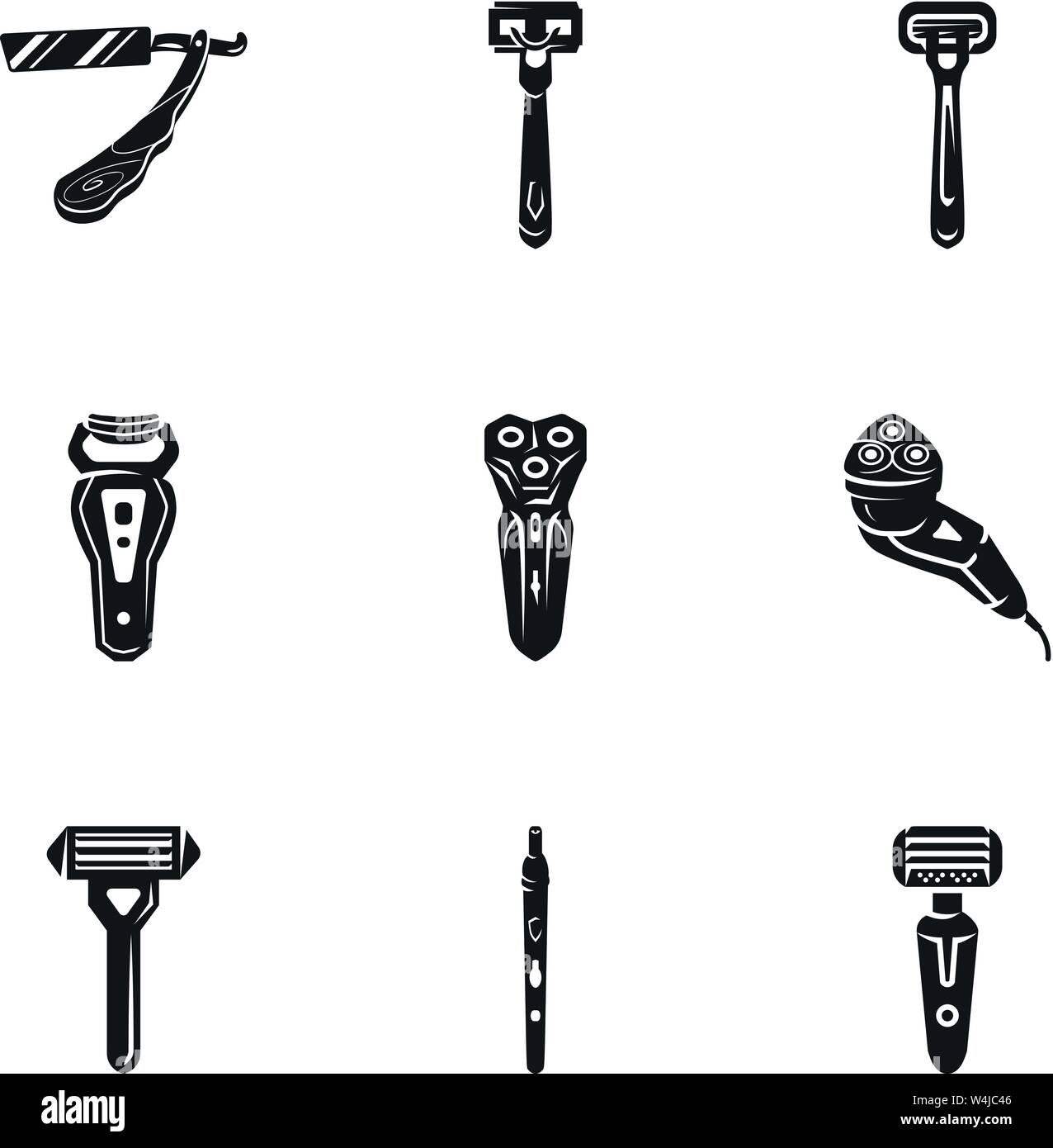 Shaver icon set. Simple set of 9 shaver vector icons for web design ...