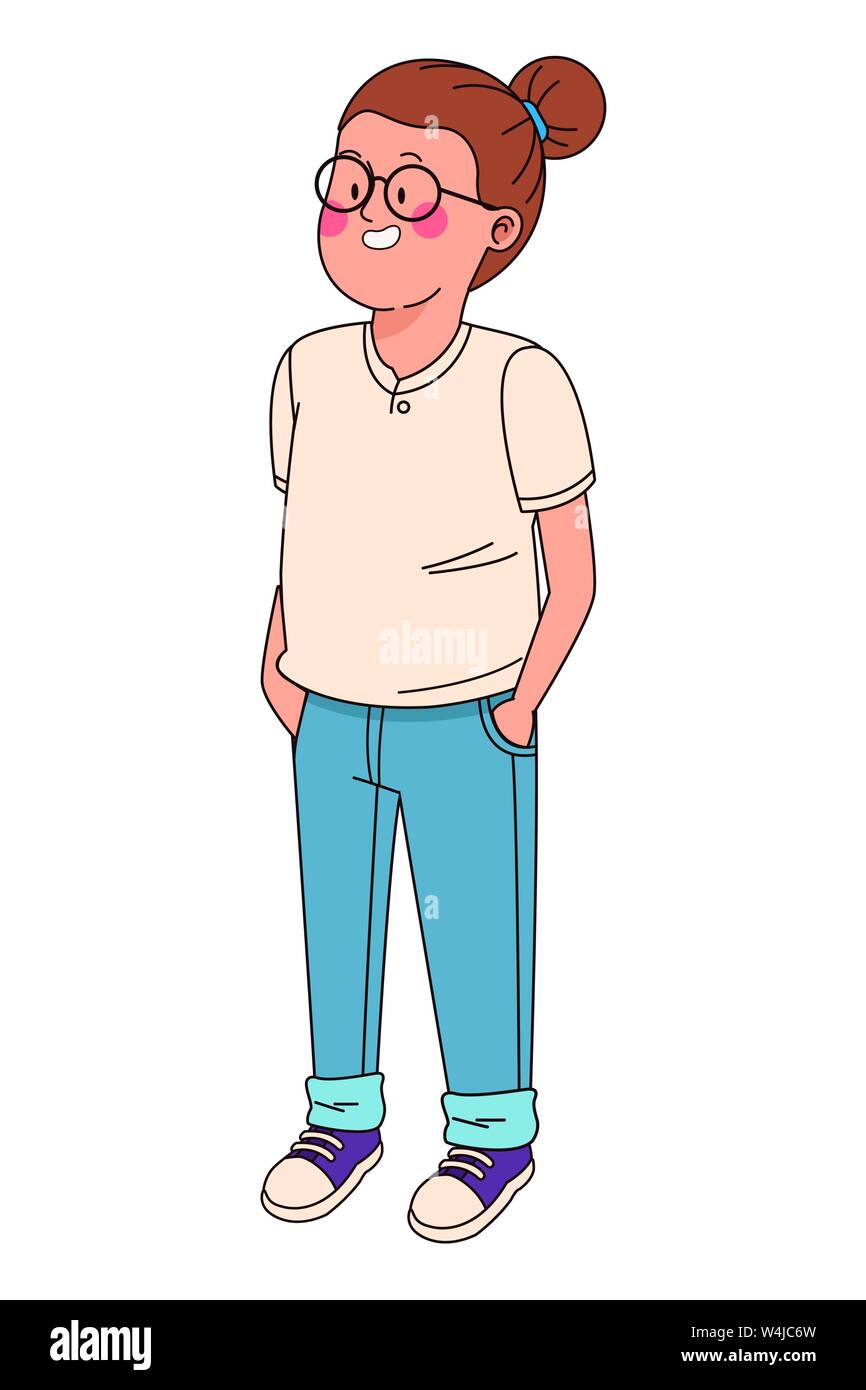 Teenager man smiling and greeting cartoon Stock Vector Image & Art - Alamy