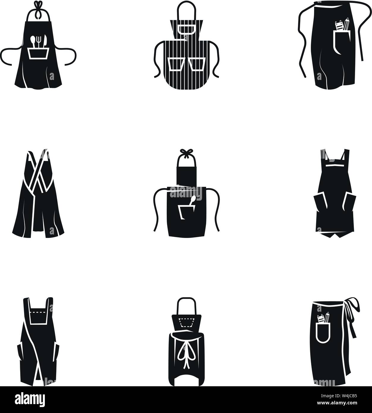 Apron icon set. Simple set of 9 apron vector icons for web design ...