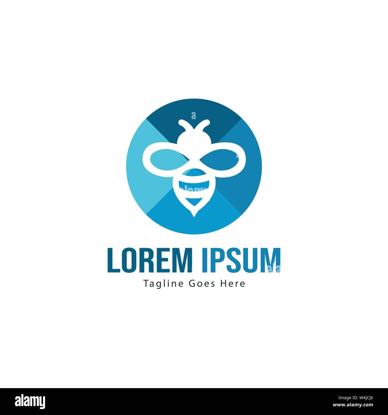 Bee logo template design. Minimalist bee logo with modern frame vector ...