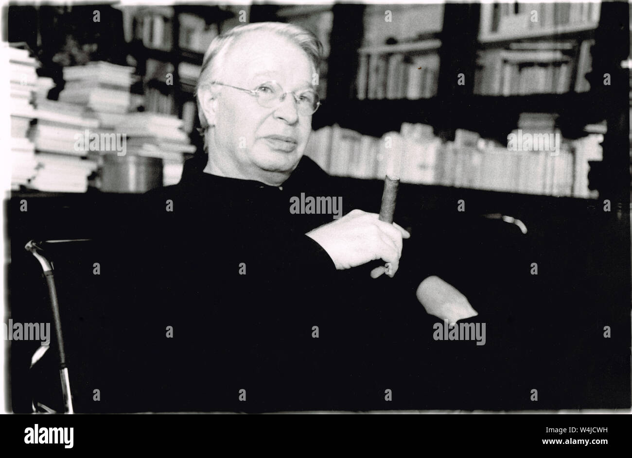 Max Schoendorff, portrayed in his personal art library, Lyon, France ...
