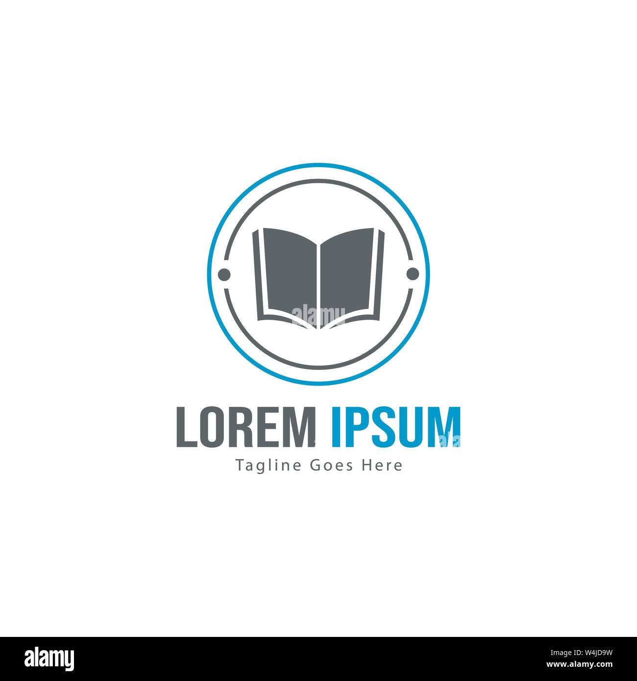 Book logo template design. minimalist book logo with modern frame ...