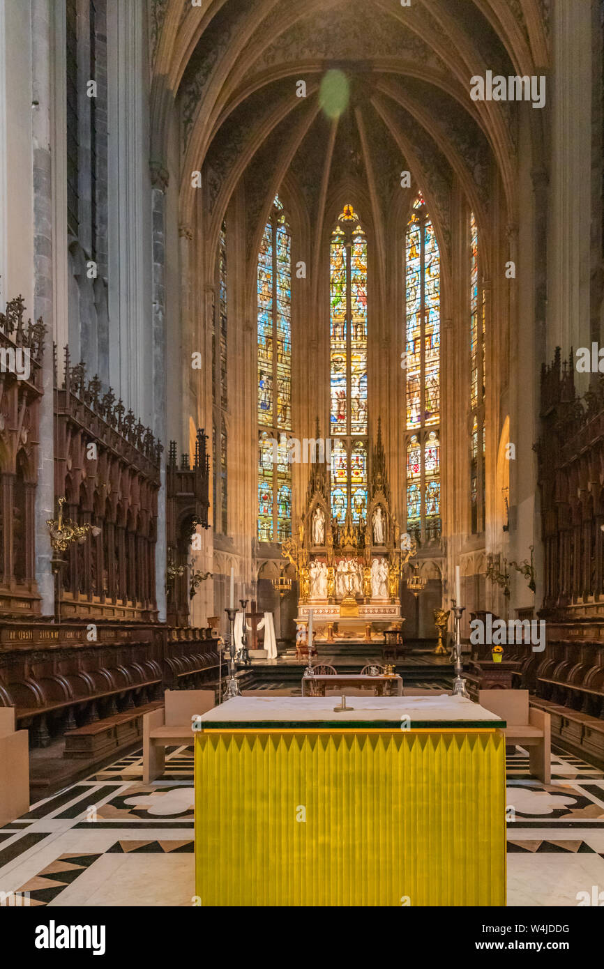 Interior of St. Paul's Cathedral, Liege, Belgium Stock Photo - Alamy